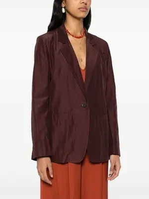 FORTE_FORTE Single-breasted Blazer - Brown