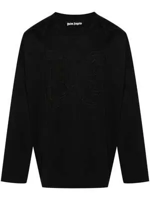 Palm Angels Monogram-embroidered Cotton T-shirt