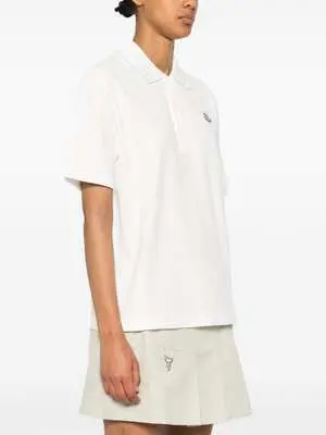 Moncler Appliqué-logo Cotton Polo Shirt - Neutrals