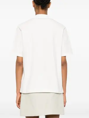 Moncler Appliqué-logo Cotton Polo Shirt - Neutrals