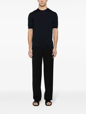 GOES BOTANICAL Fine-knit Merino Wool Top - Blue