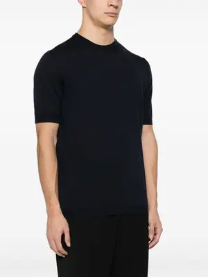 GOES BOTANICAL Fine-knit Merino Wool Top - Blue