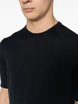 GOES BOTANICAL Fine-knit Merino Wool Top - Blue