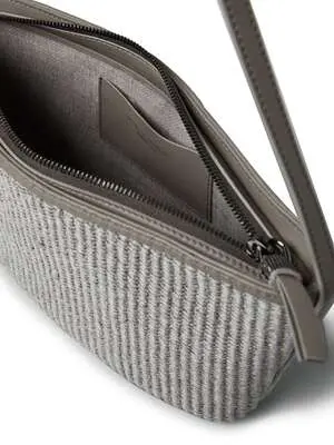 Brunello Cucinelli Monili Detail Woven Shoulder Bag