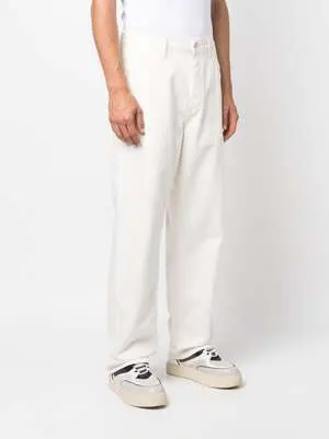 Carhartt Work In Progress Straight-leg Trousers With Logo Patch - Neutrals