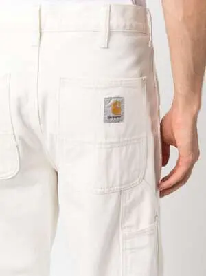 Carhartt Work In Progress Straight-leg Trousers With Logo Patch - Neutrals