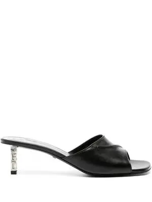 Gcds 60mm Logo-heel Leather Mules