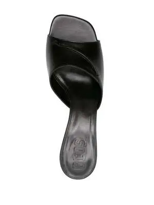 Gcds 60mm Logo-heel Leather Mules