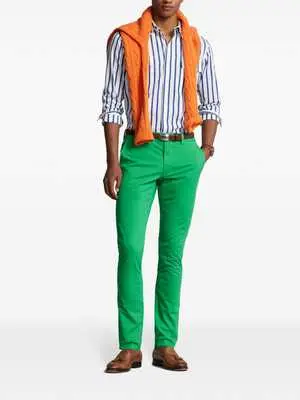 Polo Ralph Lauren Slim-cut Cotton Twill Trousers - Green