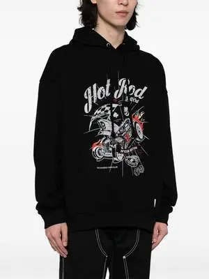 FIVE CM Terry Graphic-print Cotton Hoodie
