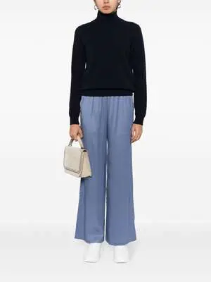 Lorena Antoniazzi Satin Wide-leg Trousers - Blue