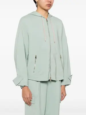Lorena Antoniazzi Stretch-virgin Wool Hooded Jacket - Green