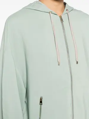Lorena Antoniazzi Stretch-virgin Wool Hooded Jacket - Green