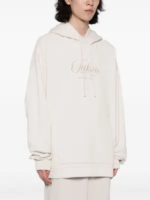 FIVE CM Terry Embroidered Cotton Hoodie