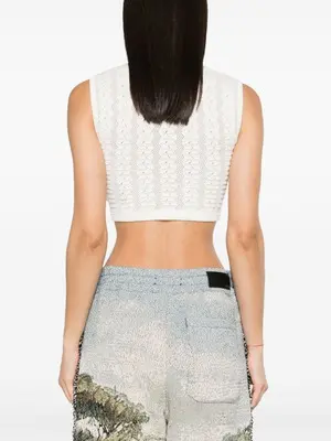 Palm Angels Chain-embellished Knitted Vest