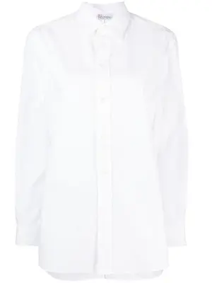Red Valentino Tie-back Cotton Shirt