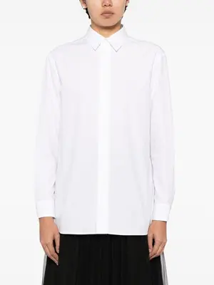 Red Valentino Tie-back Cotton Shirt