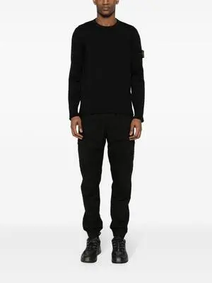 Stone Island Logo Patch Sweater - Black