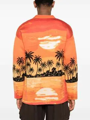 Alanui Kerala Sunset Intarsia-knit Cardigan