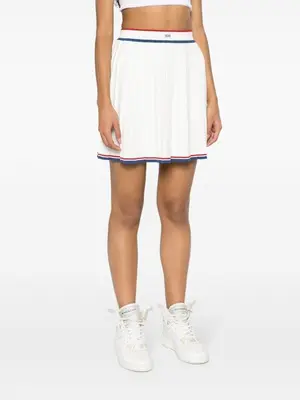 Gcds Pleated Knit Mini Skirt - White
