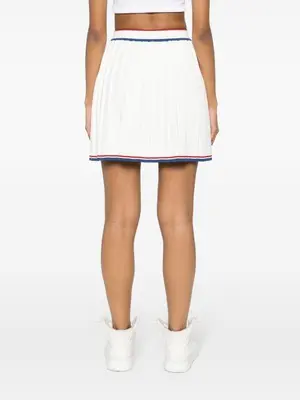 Gcds Pleated Knit Mini Skirt - White