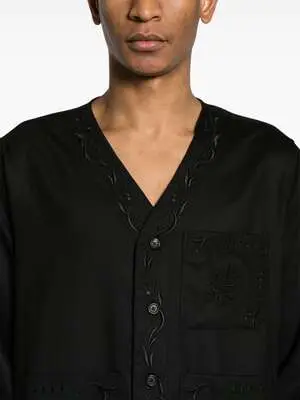 BODE Dumas Floral-embroidered Twill Overshirt