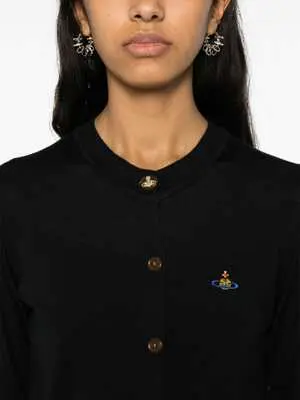 VIVIENNE WESTWOOD Orb-embroidered Cardigan - Black