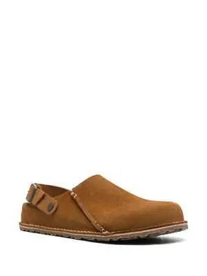 BIRKENSTOCK Lutry Suede Clogs - Brown