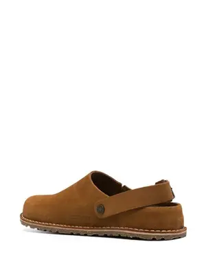 BIRKENSTOCK Lutry Suede Clogs - Brown