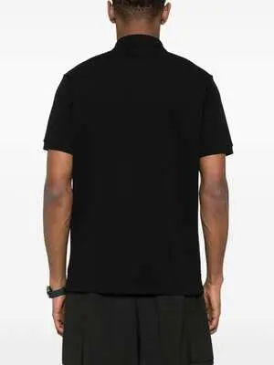 Stone Island Compass-appliqué Polo Shirt - Black