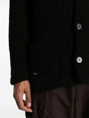 Alanui Ribbed Knit Cardigan - Black