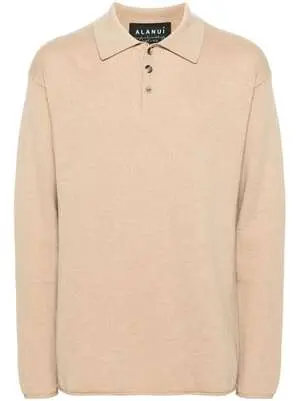Alanui Ribbed Polo Top - Neutrals