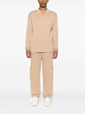 Alanui Ribbed Polo Top - Neutrals