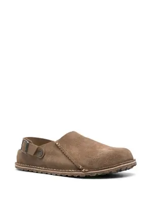 BIRKENSTOCK Lutry Suede Clogs - Neutrals