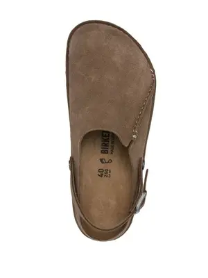 BIRKENSTOCK Lutry Suede Clogs - Neutrals
