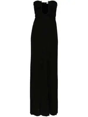 Christopher Esber Arced Palm Strapless Gown - Black