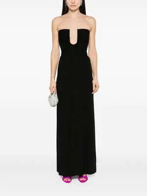 Christopher Esber Arced Palm Strapless Gown - Black