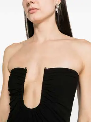 Christopher Esber Arced Palm Strapless Gown - Black
