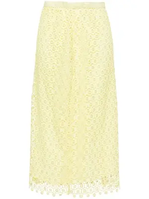 Simkhai Karolina Open-knit Midi Skirt