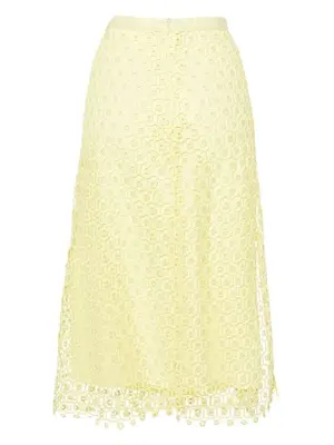 Simkhai Karolina Open-knit Midi Skirt