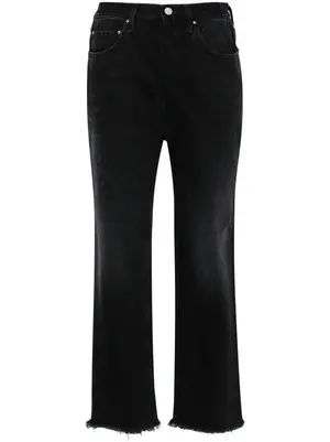 TOTEME High-rise Straight-leg Jeans - Black