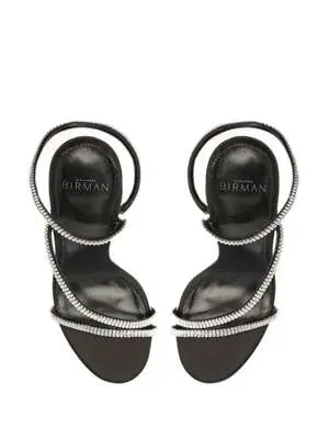 ALEXANDRE BIRMAN Polly Zircone 85 Leather Sandals