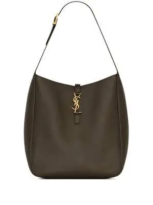 Saint Laurent Le 5 À 7 Leather Shoulder Bag - Green