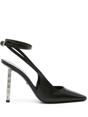 Gcds 120mm Slingback Leather Pumps - Black