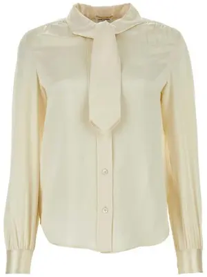 Saint Laurent Pleated Blouses