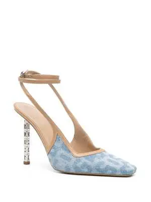 Gcds 120mm Slingback Leather Pumps