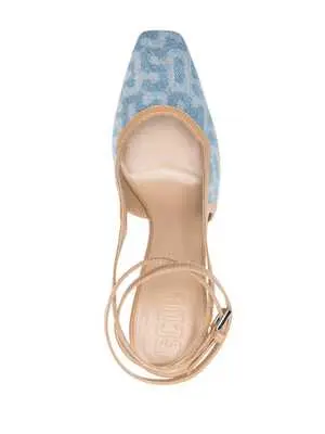 Gcds 120mm Slingback Leather Pumps