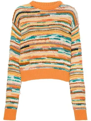 Alanui Madurai Striped Intarsia-knit Jumper