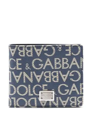 Dolce & Gabbana Jacquard-logo Wallet - Blue