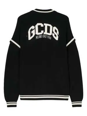 Gcds Logo-embroidered Cotton Cardigan
